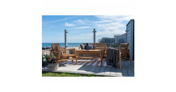 Zahradní sedací souprava Santander, teak, přírodní, 4dílný – House ...