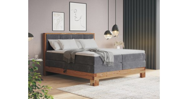 Postel boxspring s úložným prostorem MAESTRO dub masiv plocha spaní ...