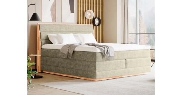 Postel boxspring s úložným prostorem PALMA I-dub masiv plocha spaní ...